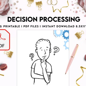 Make a Decision Aid Printable Interactive Worksheet Journal Inserts ...