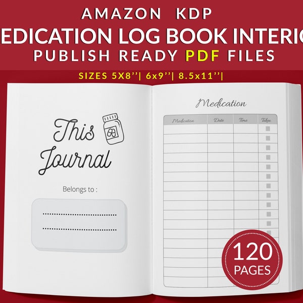 Medication Log Book - Etsy