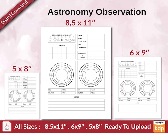 Astronomy Observation 120 Pages Ready to Upload PDF Used as - Etsy Astronomy Observation 120 Pages Ready to Upload PDF Used as - Etsy
