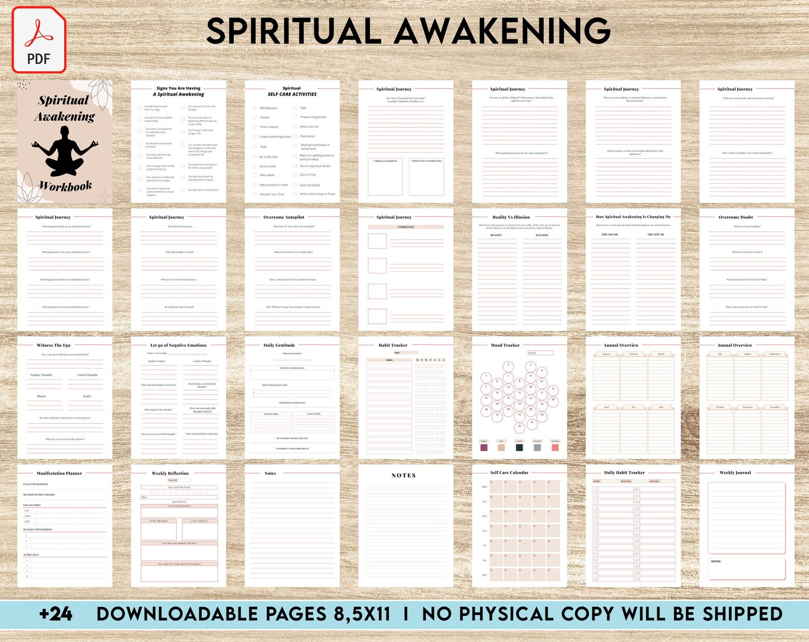 Printable Spiritual Awakening Workbook, Meditation Journal, Self ...