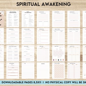 Printable Spiritual Awakening Workbook, Meditation Journal, Self ...
