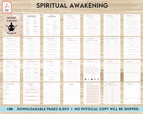 Printable Spiritual Awakening Workbook for Self Discovery - Etsy