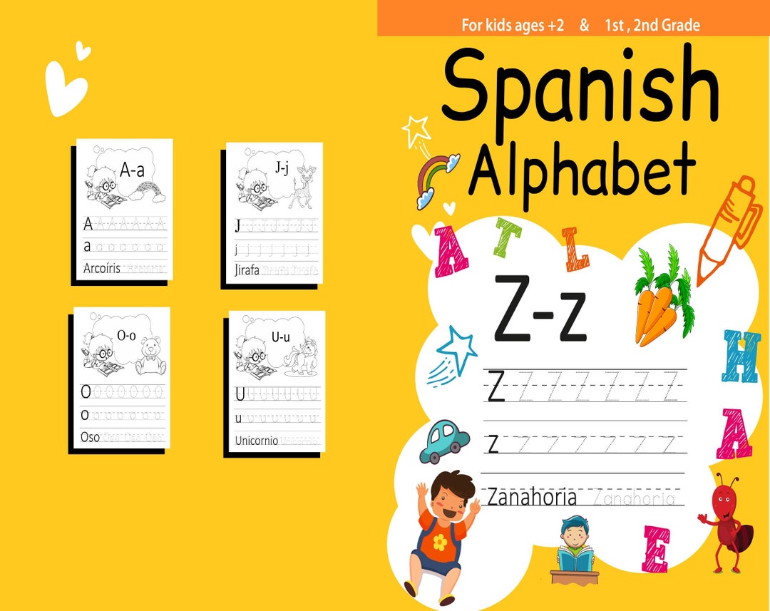 Spanish Alphabet Activity Book PDF File 8.5x11 Inch for Kids Aged 2-4 4 ...