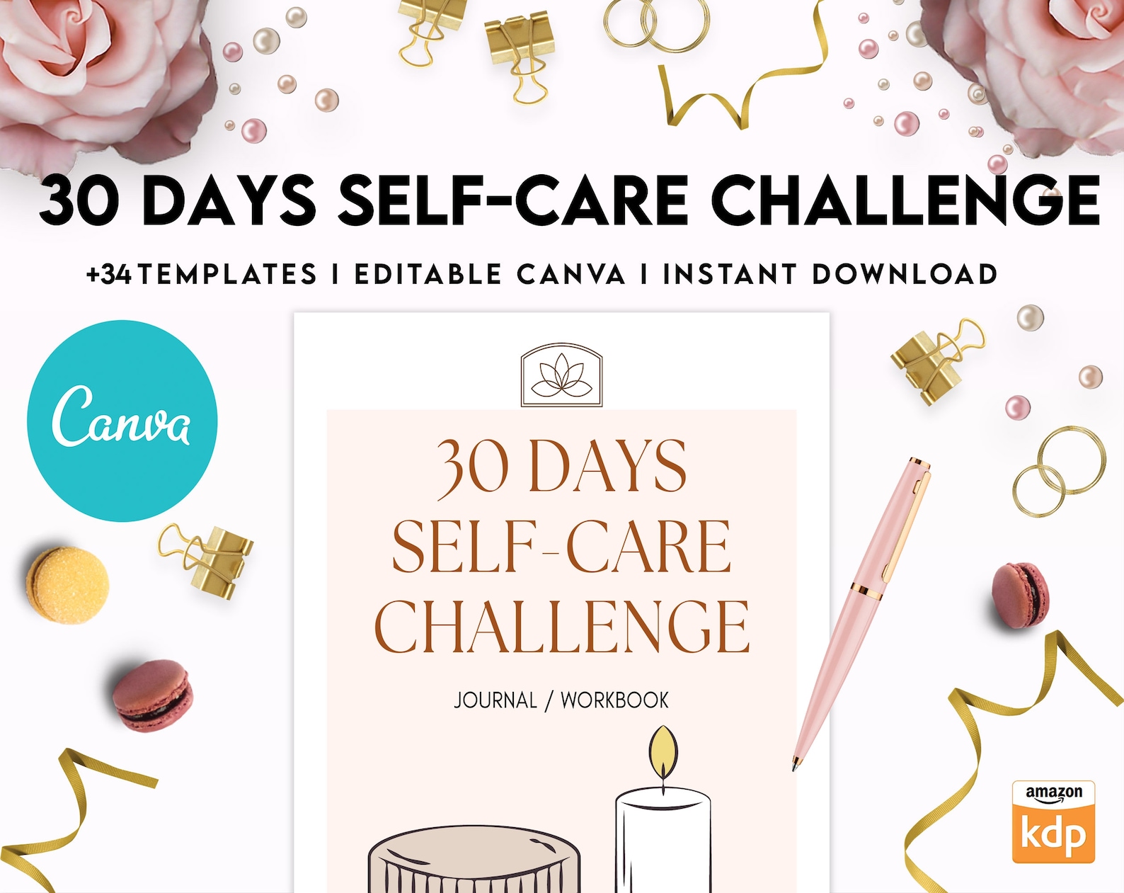 30 Day Self-care Challenge, Self Care Journal, Self Care Planner ...