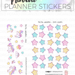 Pastel Unicorns Classic Happy Planner DIY Printable Planner | Etsy