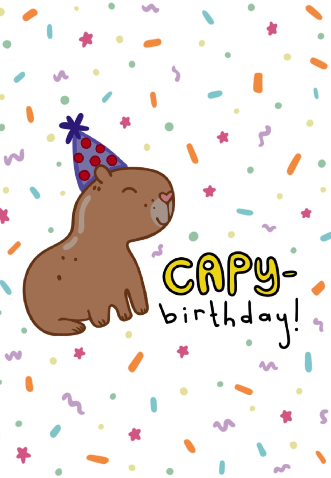 Capybara Birthday Card (capy Birthday!) - Etsy