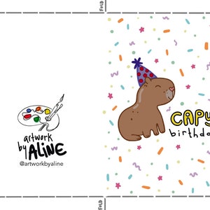 Capybara Birthday Card (capy Birthday!) - Etsy