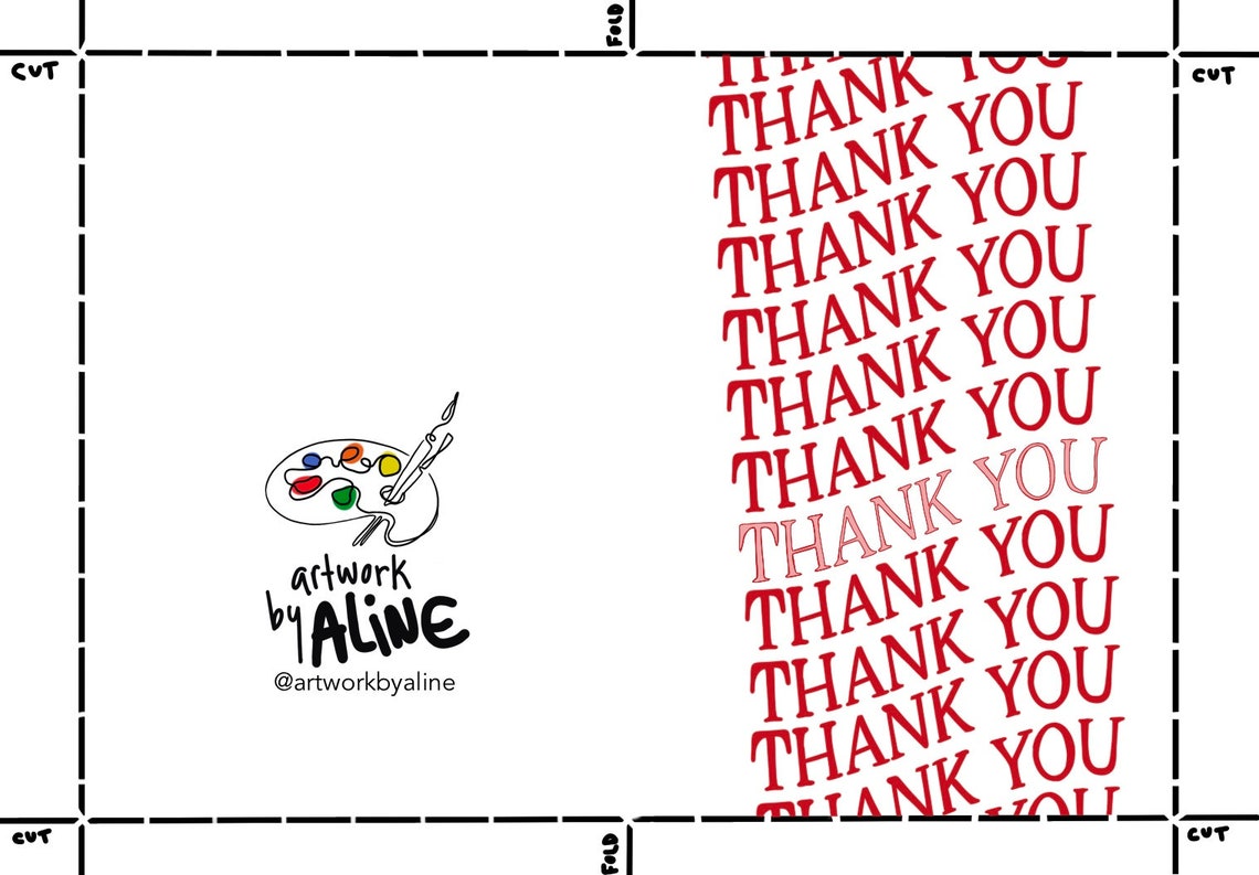 Thank You Digital Card - Etsy