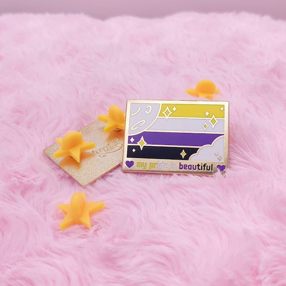 Non Binary Enby LGBTQIA Enamel Pin - Etsy