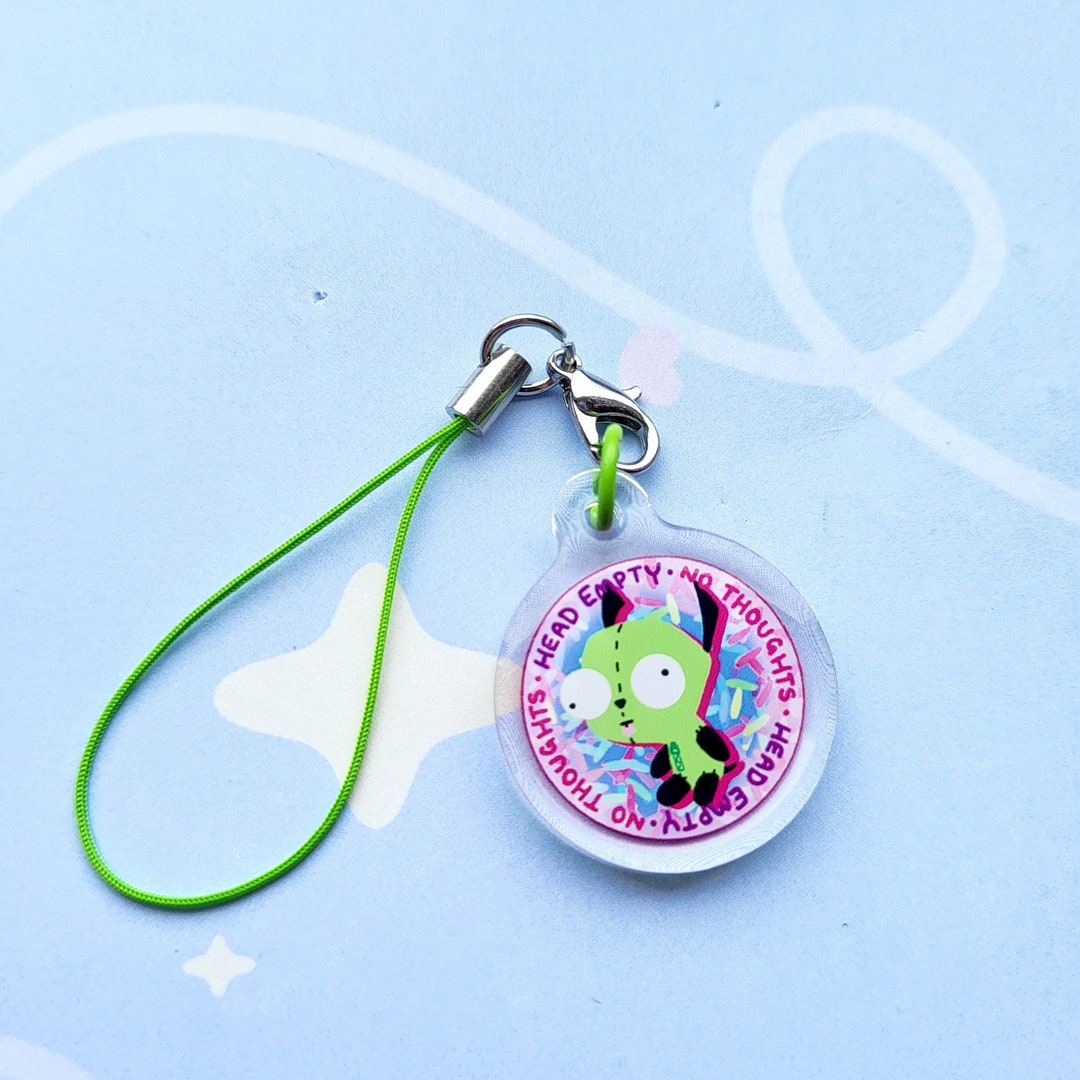Invader Zim Gir Dog, Small Acrylic Phone Charm, Scene and Emo Nostalgia ...