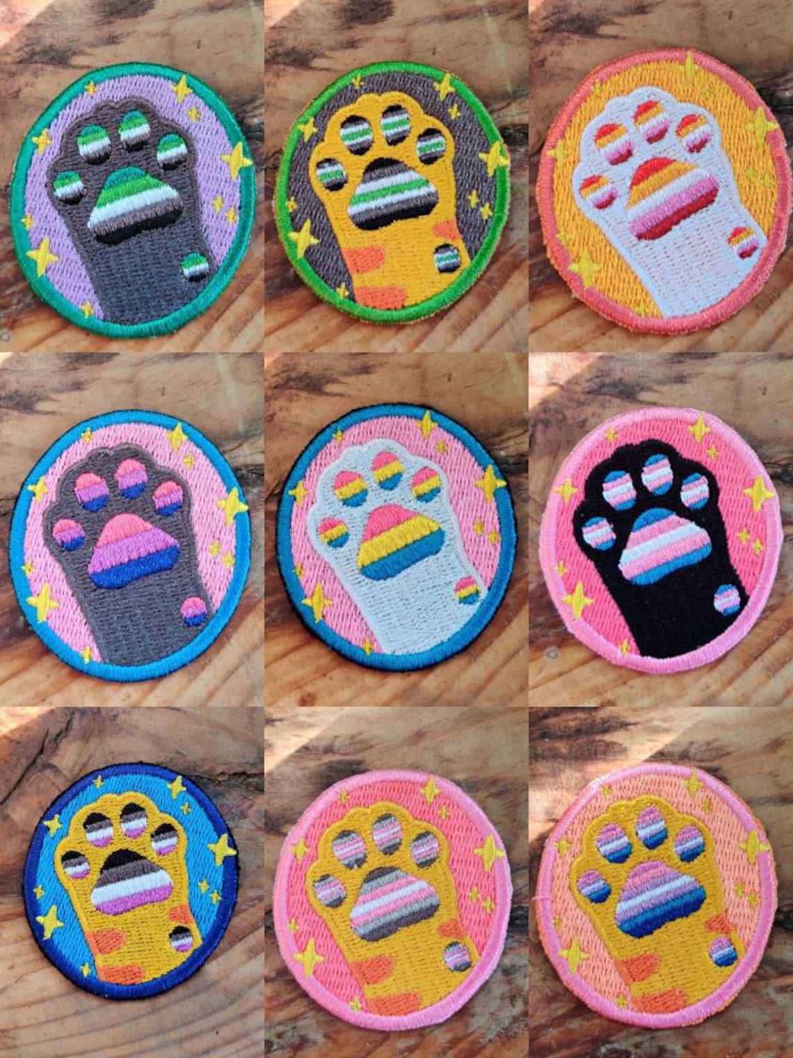 LGBTQA Pride Cat Paws Patches - Etsy