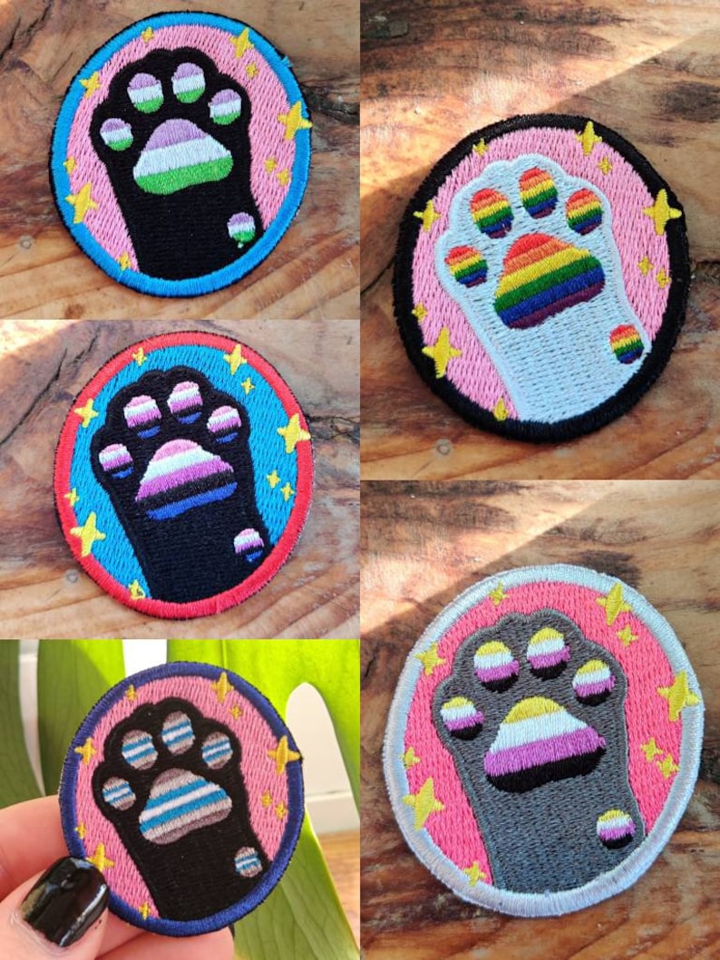 LGBTQA Pride Cat Paws Patches - Etsy