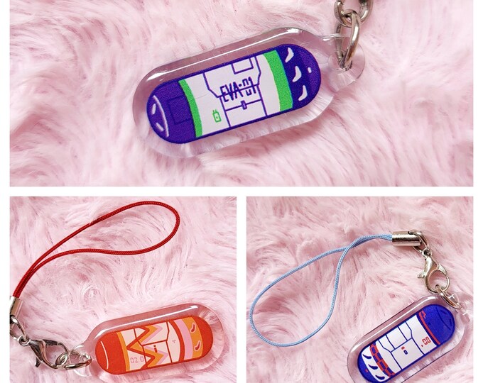 Ayanami Rei Neon Genesis Evangelion Keychain Earrings Magnet Sticker ...