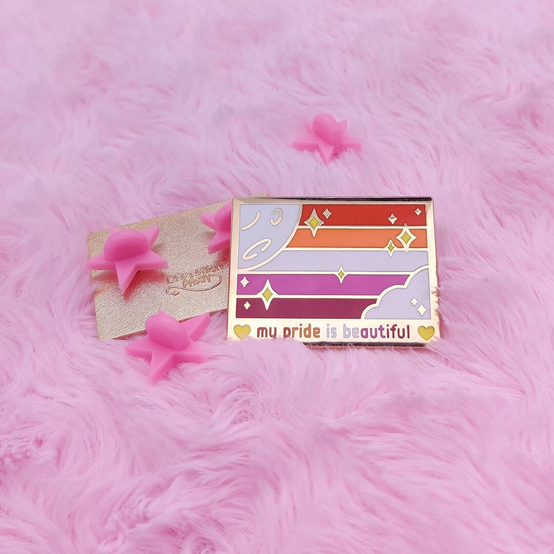Lesbian Lgbtqia Enamel Pin Etsy