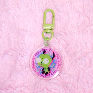 Invader Zim Makeup Gir Holographic Acrylic Charm - Etsy