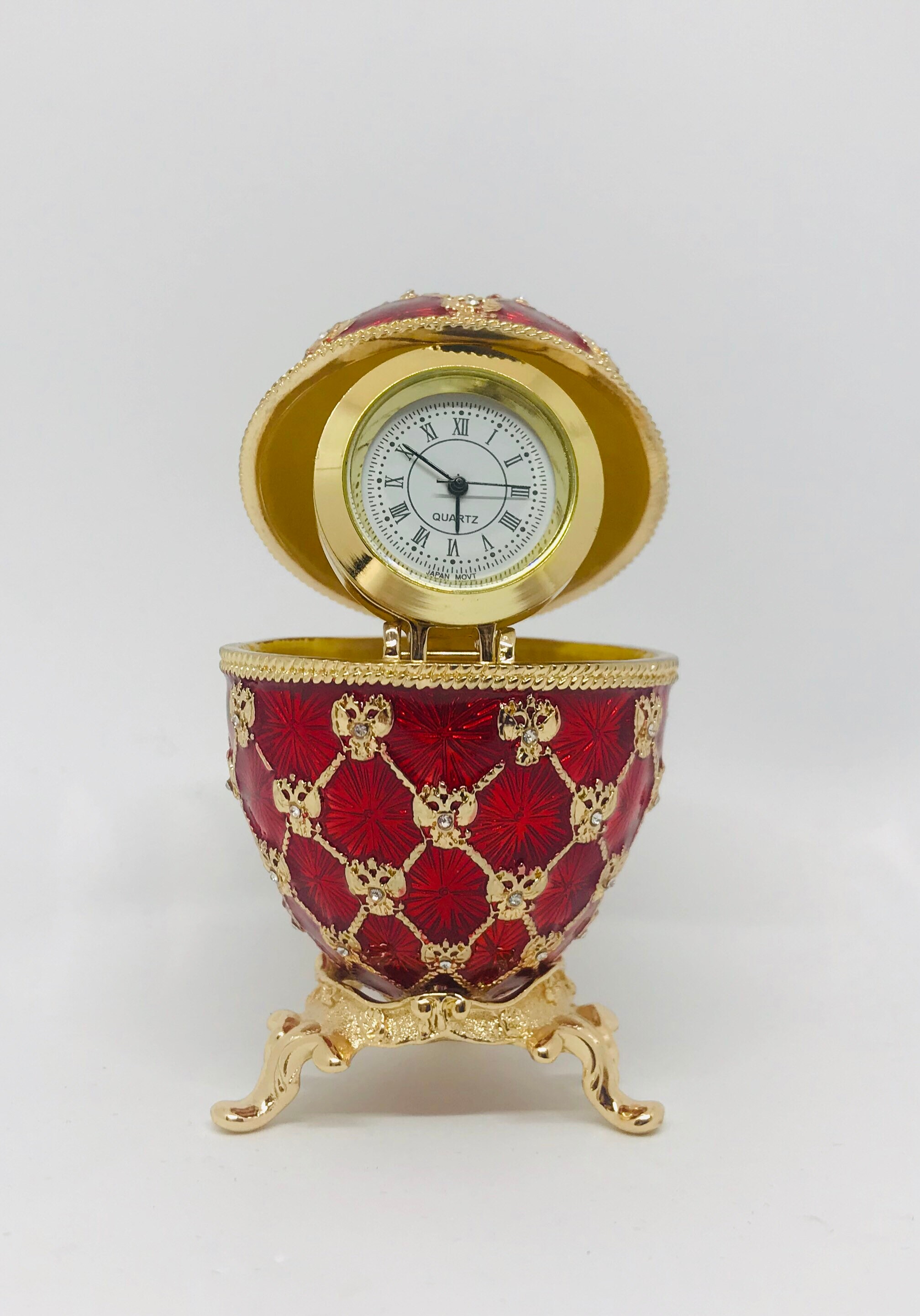 A Faberge-style egg with a clock Faberge clock | Etsy