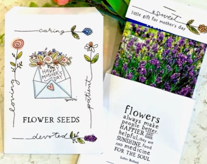 Flower Seed Packet Template DIY Printable Seed Packet Homegrown Flower ...