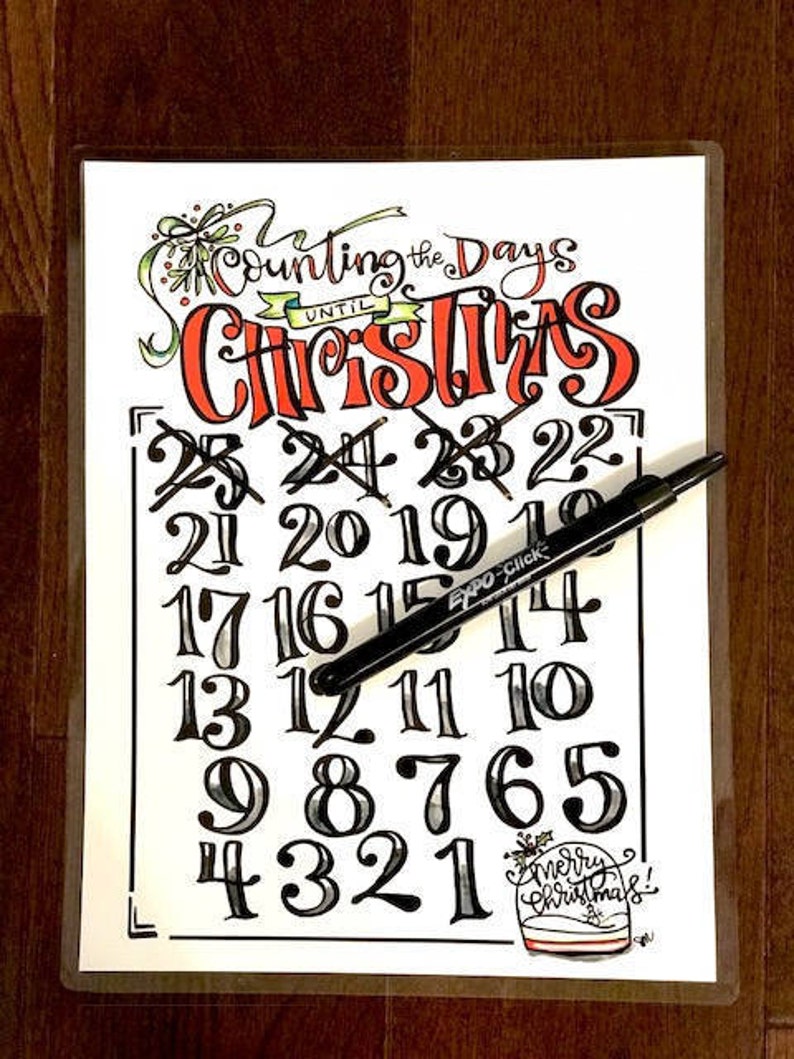 Christmas Countdown printable Art Download This Cute & Easy Printable ...
