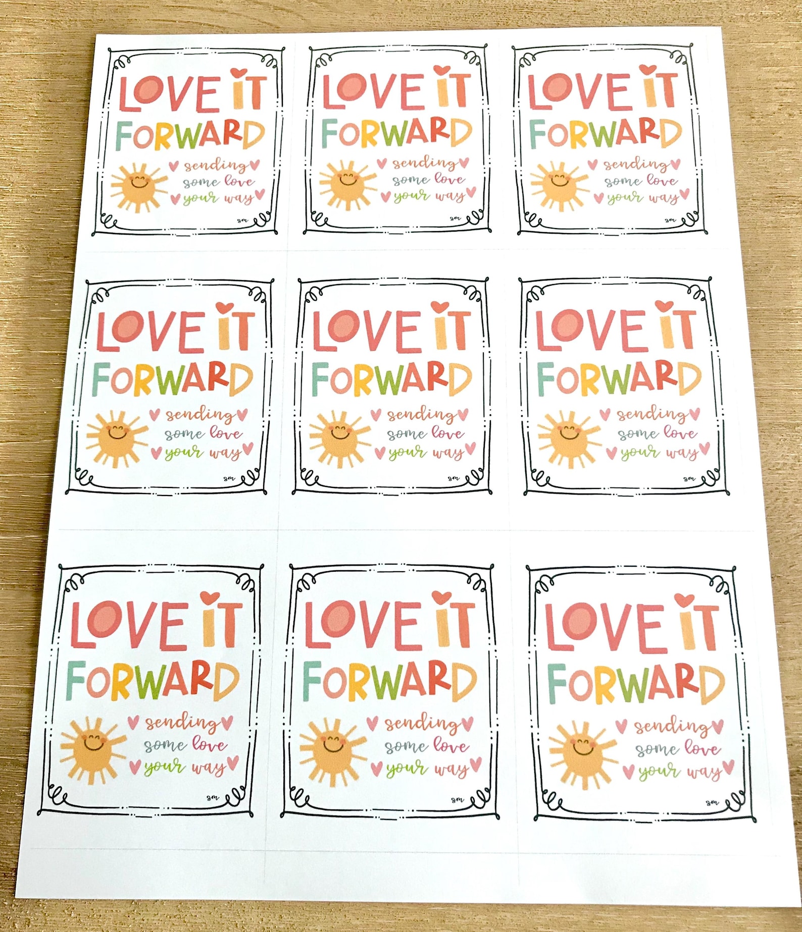 Printable Love It Forward Cards (PDF) - Etsy