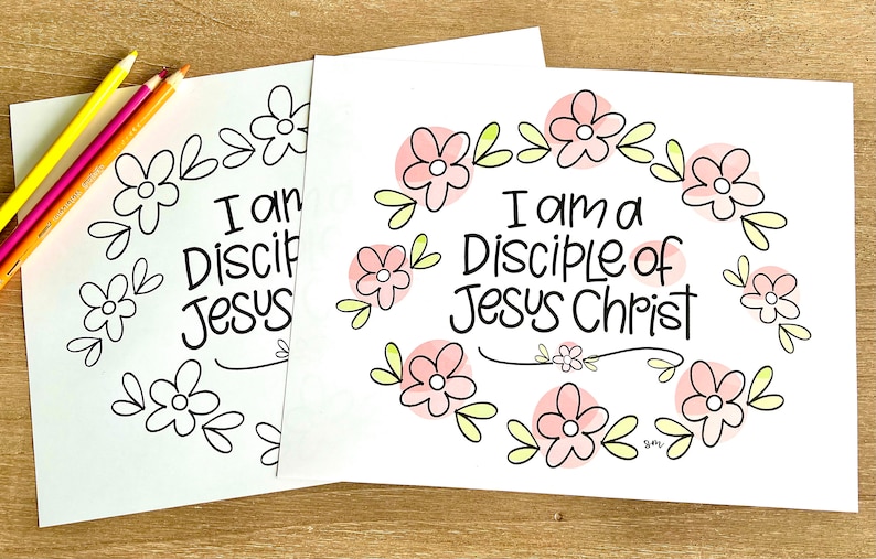 Printable 2024 Youth Theme “I Am a Disciple of Jesus Christ” Cute ...