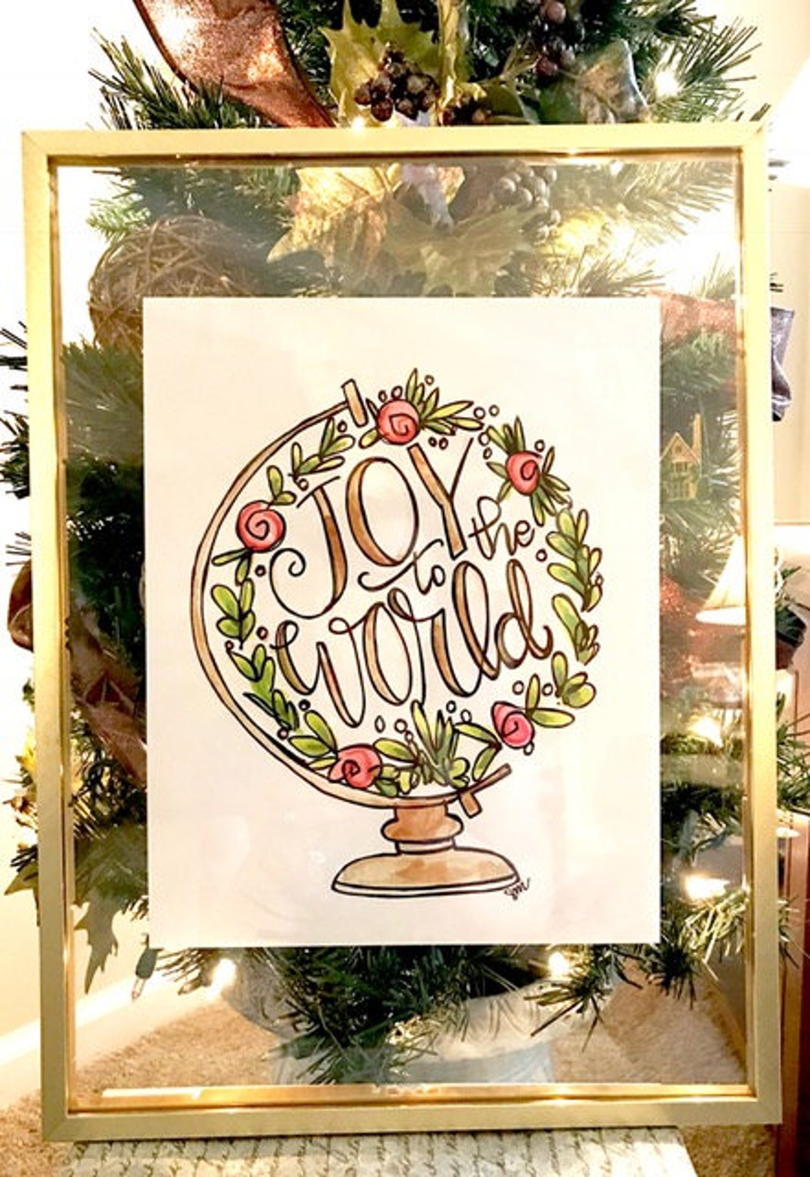 Printable Art Hand Lettered joy to the World - Etsy