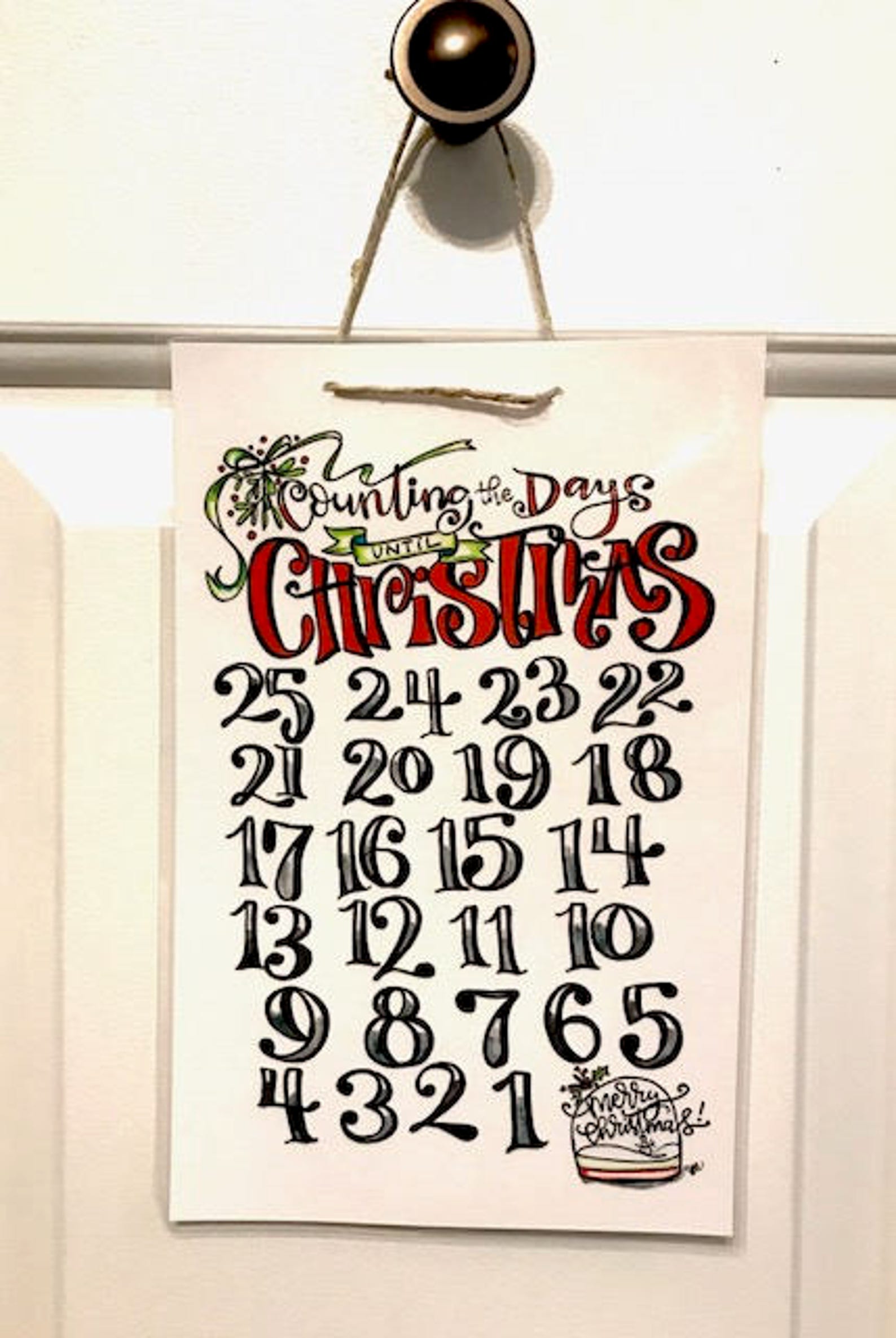 Christmas Countdown printable Art Download This Cute & Easy Printable ...