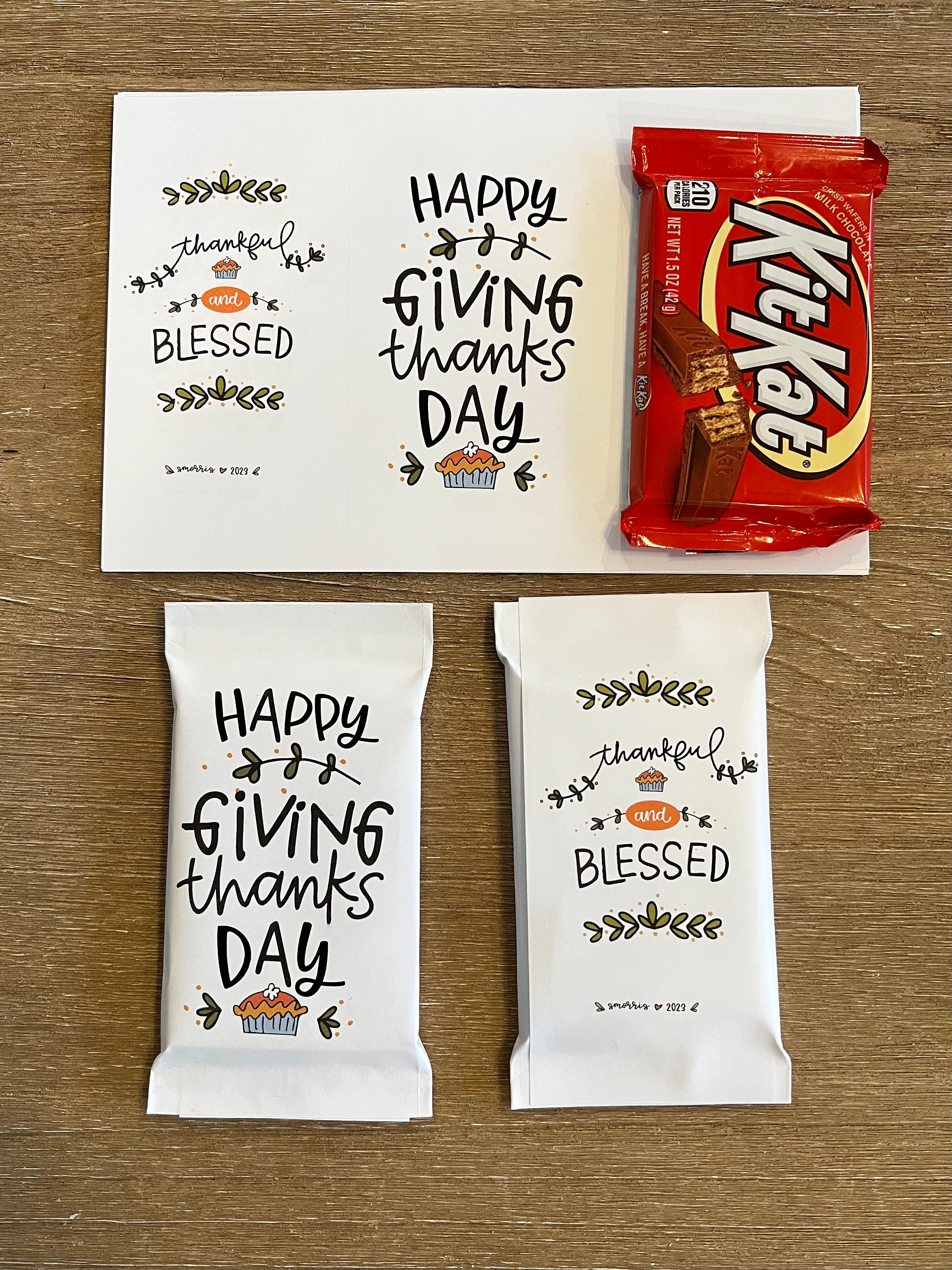 Happy Thanksgiving Candy Bar Wrappers Printable! so Cute! - Etsy