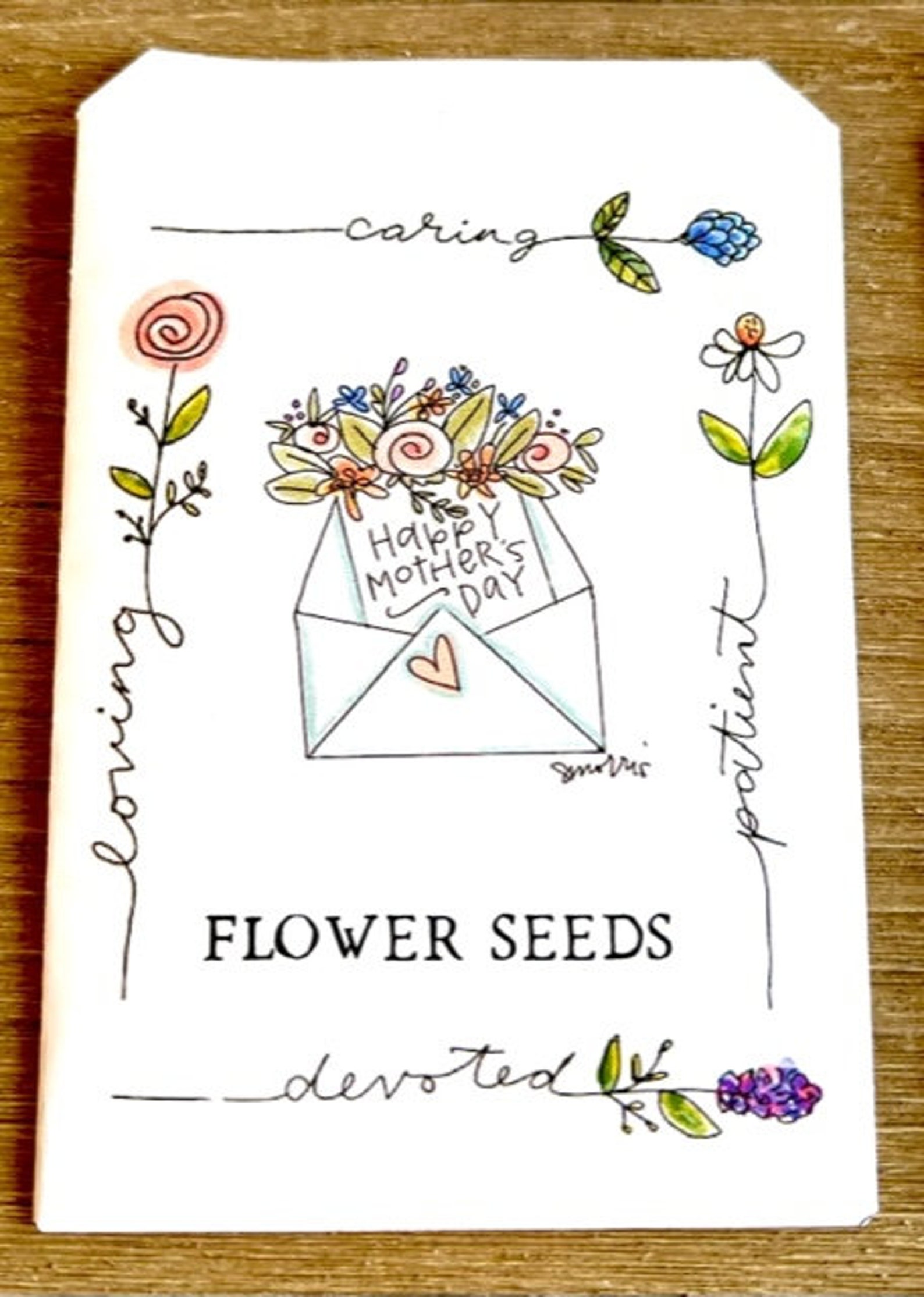 Mother's Day Flower Seed Packet Template Printable - Etsy