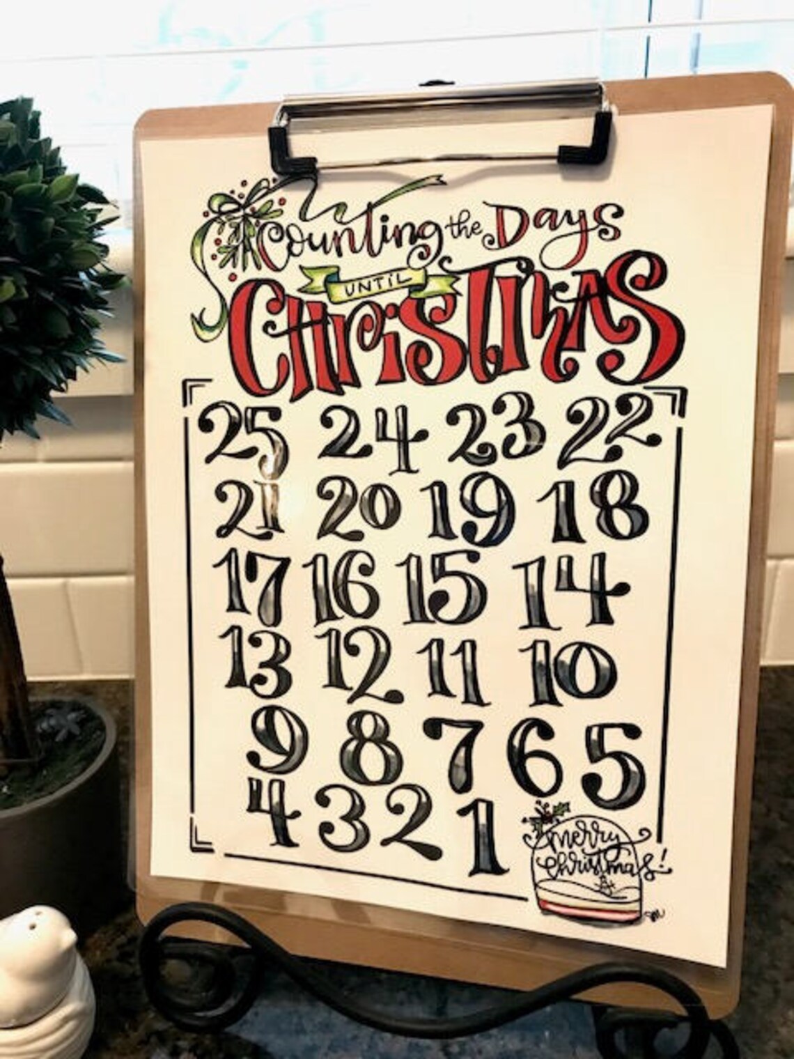 Christmas Countdown printable Art Download This Cute & Easy Printable ...