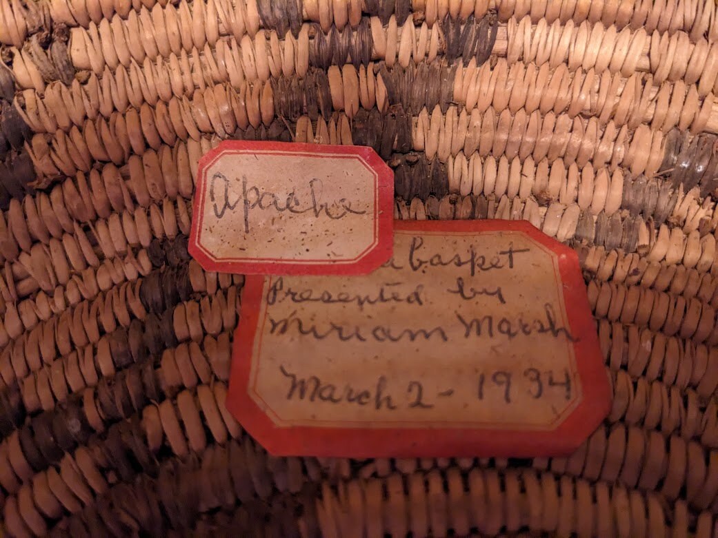 Antique Apache Indian Basket Tray With 1934 Label - Etsy