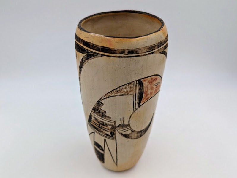 Beautiful Antique Hopi Pottery Cylinder Vase Native American - Etsy