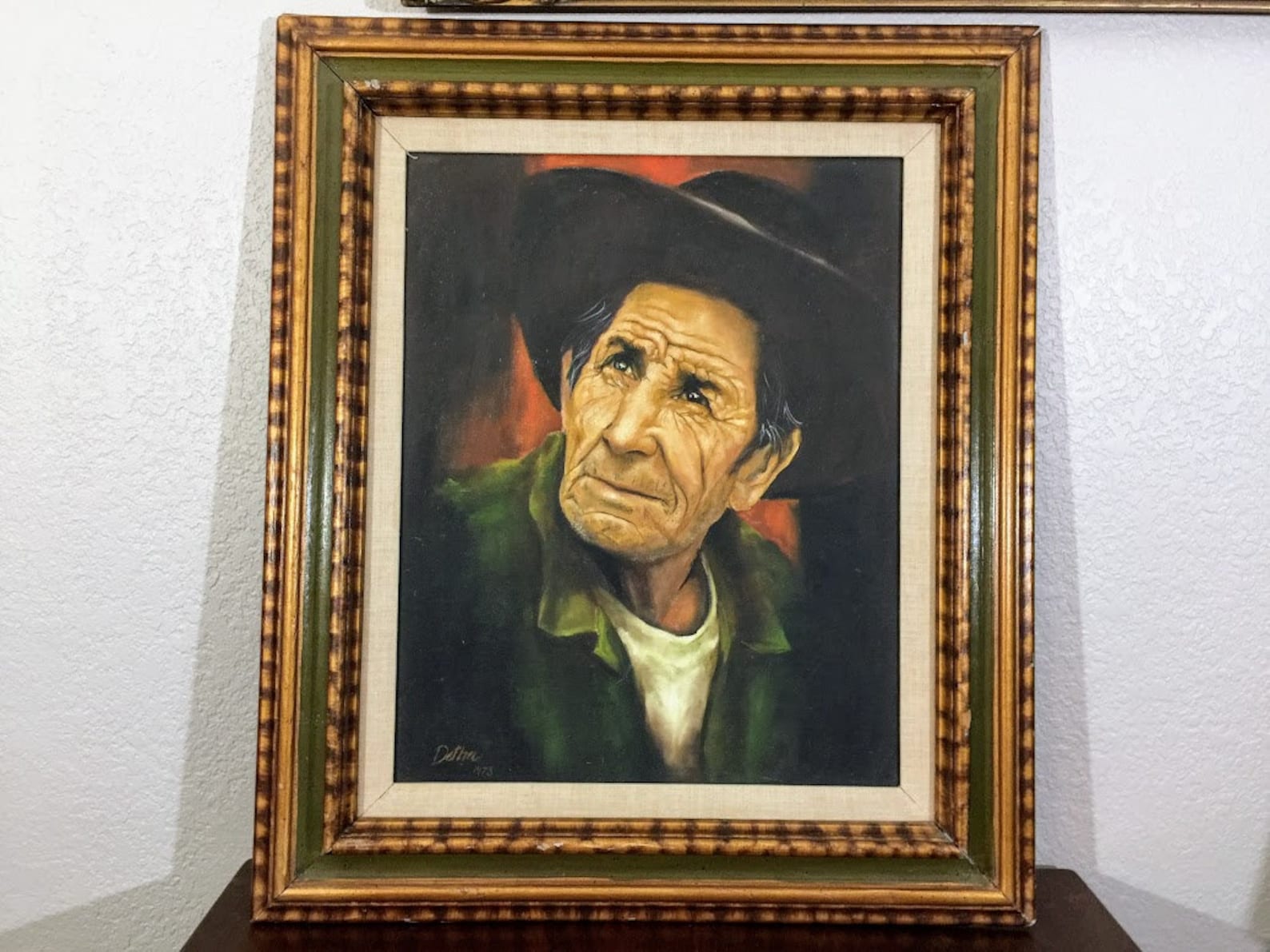 Original Cowboy Portrait Painting by Detha Watson 1973 - Etsy