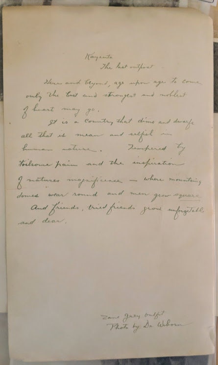 1913 Zane Grey Outfit Photograph Hand Written Description - Etsy