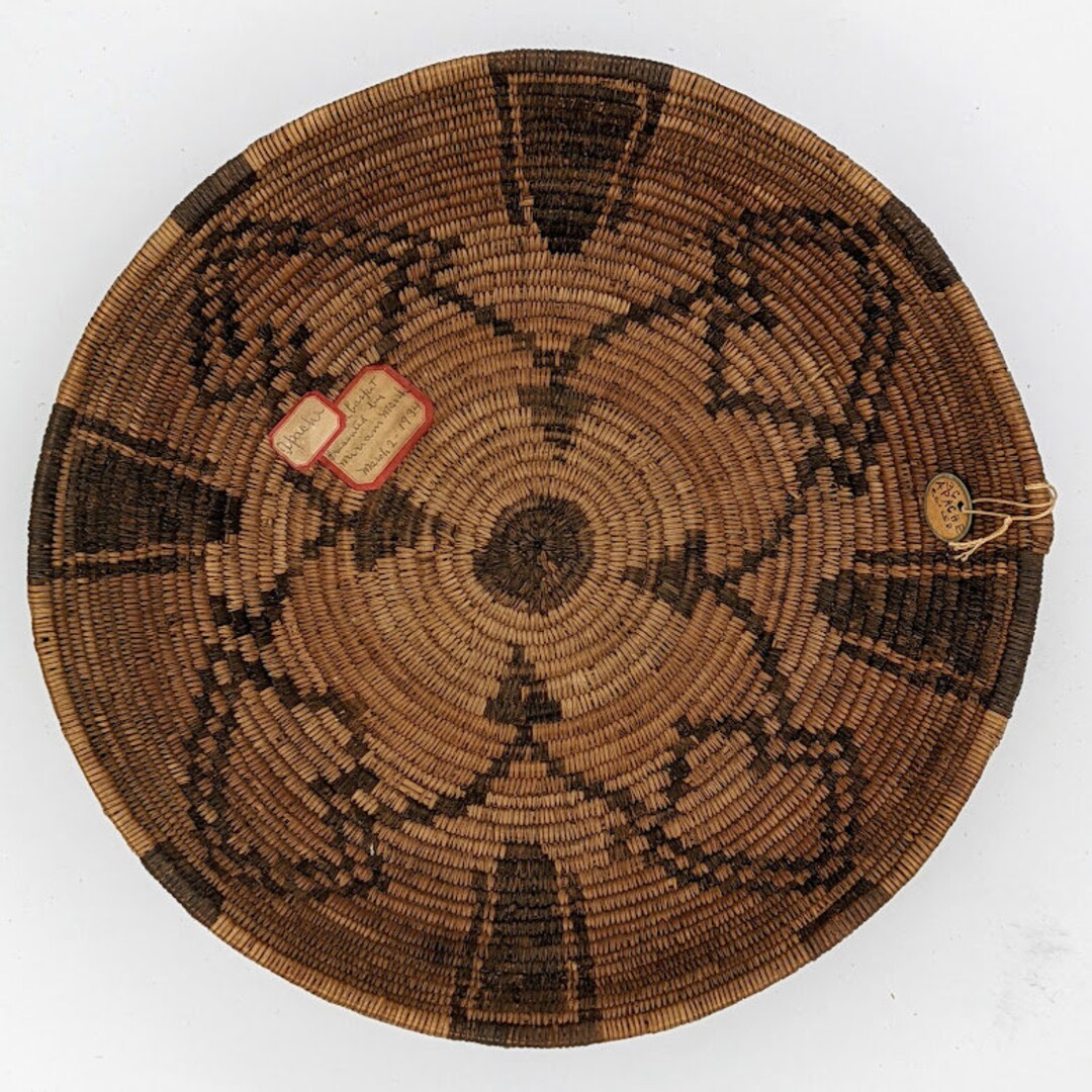 Antique Apache Indian Basket Tray With 1934 Label - Etsy