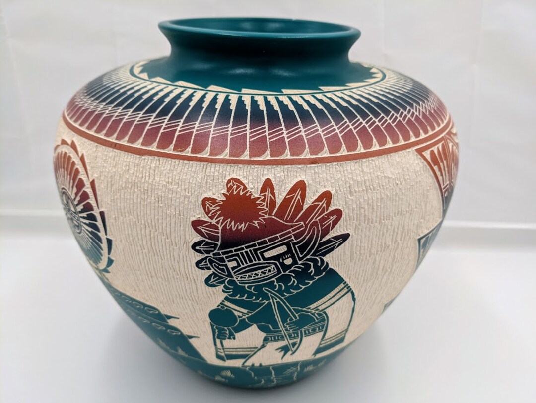 Large Acoma Pueblo Pot by Jr and Diane Aragon Native Americans - Etsy