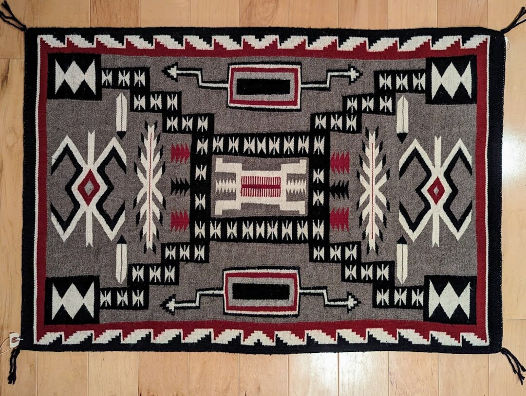 Exquisite Navajo Rug With Storm Pattern - Etsy