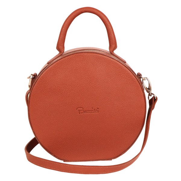 Leather Circle Bag - Etsy