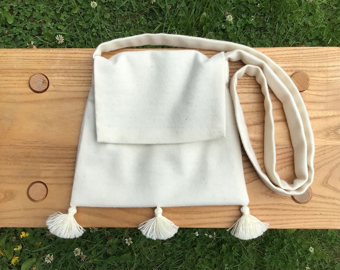 Pilgrim's Scrip, Medieval Bag, White Wool Bag, Travellers Bag ...