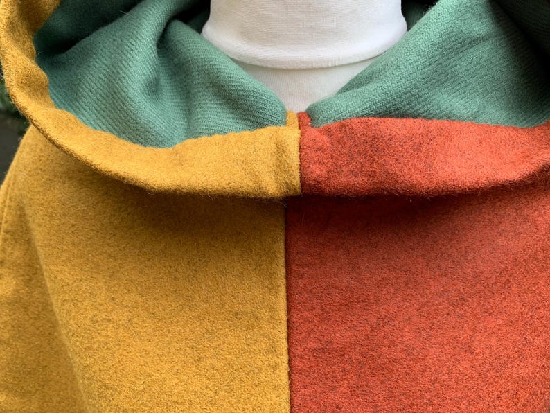 Large Mi-parti Medieval Hood, 14th / 15th Century, Reenactment, Hand ...