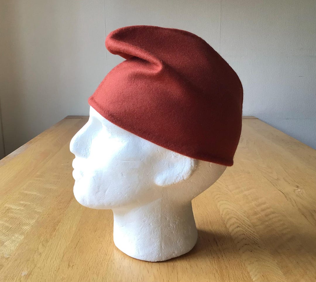 Phrygian Cap, Medieval Hat, Men's Hat in Red Wool, Medieval Reenactment ...