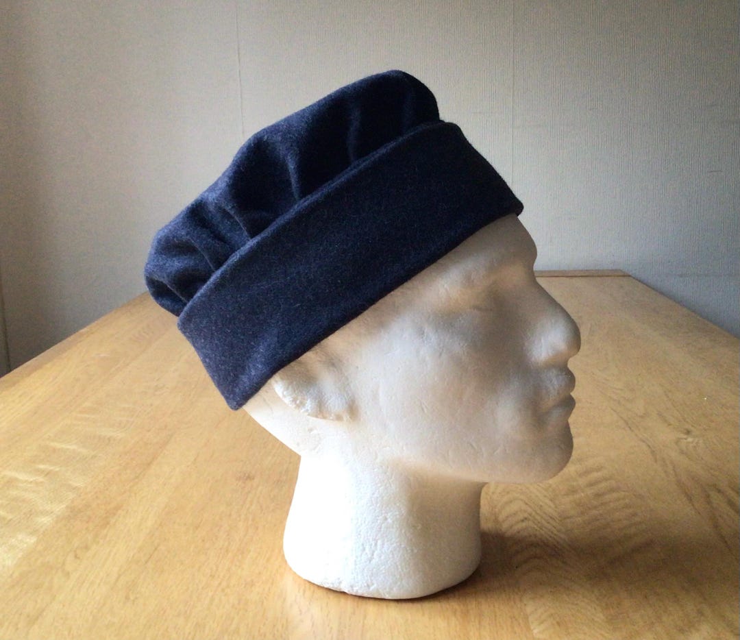 Medieval Hat, Italian Renaissance Hat, Wool Cap in Blue Wool, 15th ...