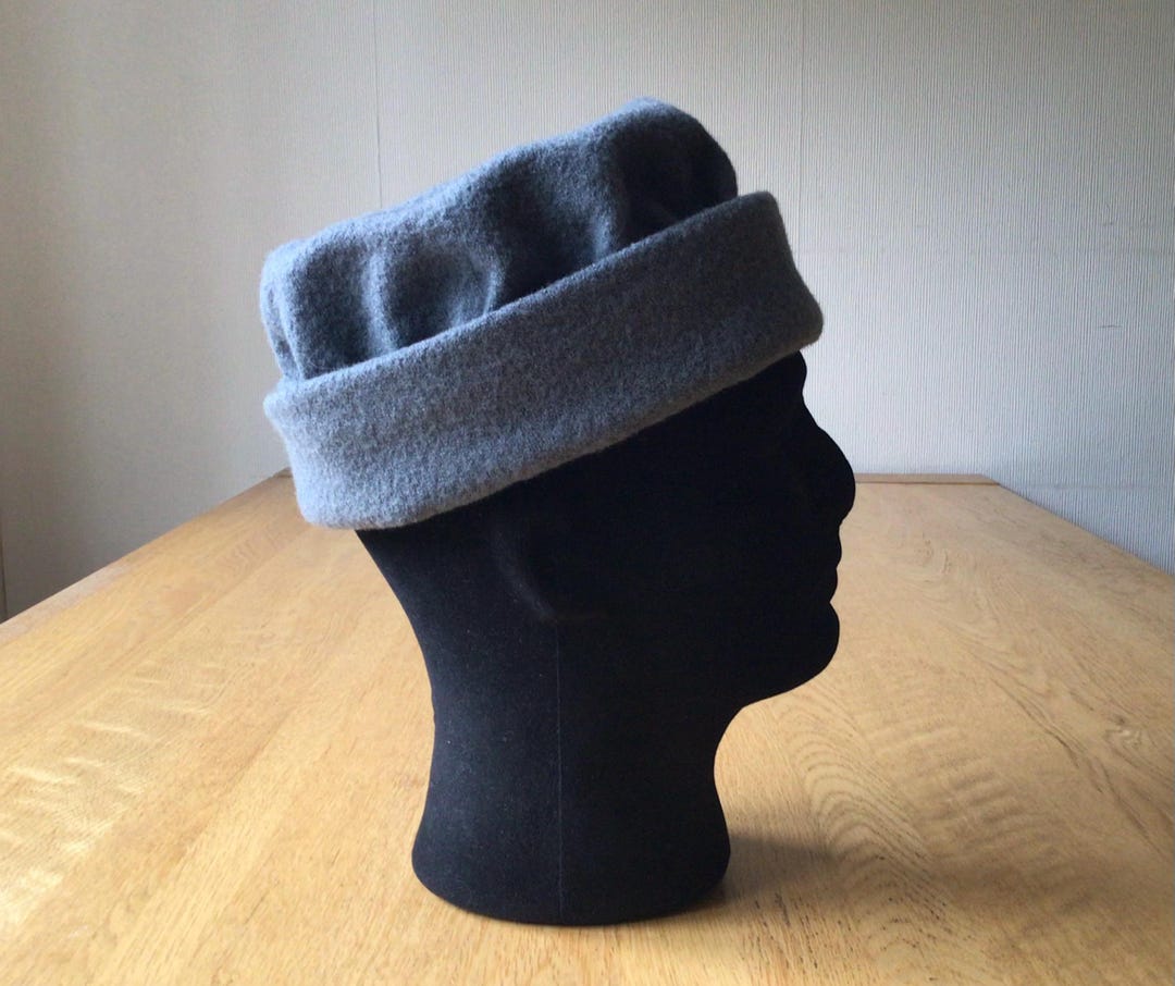 Medieval Hat, Italian Renaissance Hat, Wool Cap in Blueish Grey Wool ...