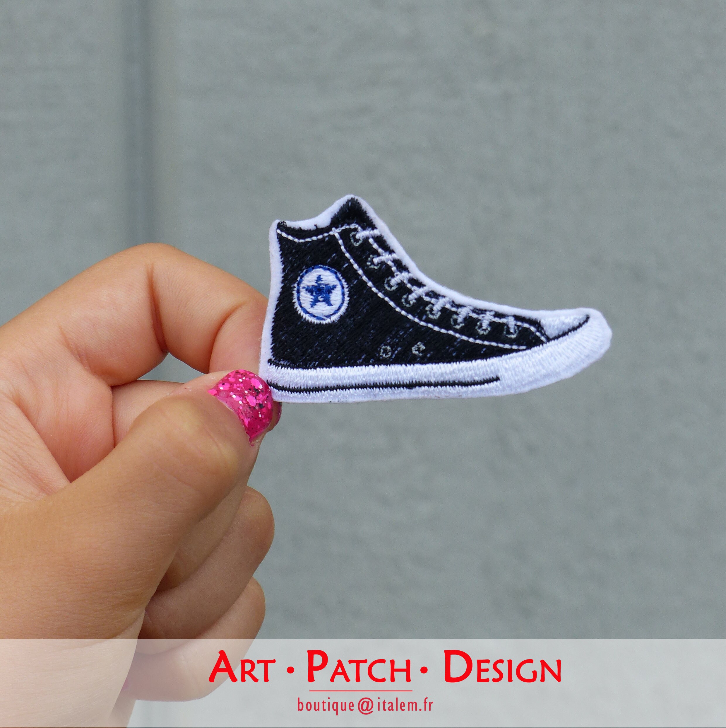Embroidered "converse" Sticky Thermostick Patch, Ecusson, Embroidered ...