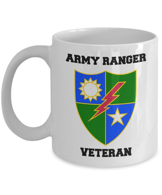 Army Ranger Coffee Mug Regiment Insignia Ranger Veteran | Etsy