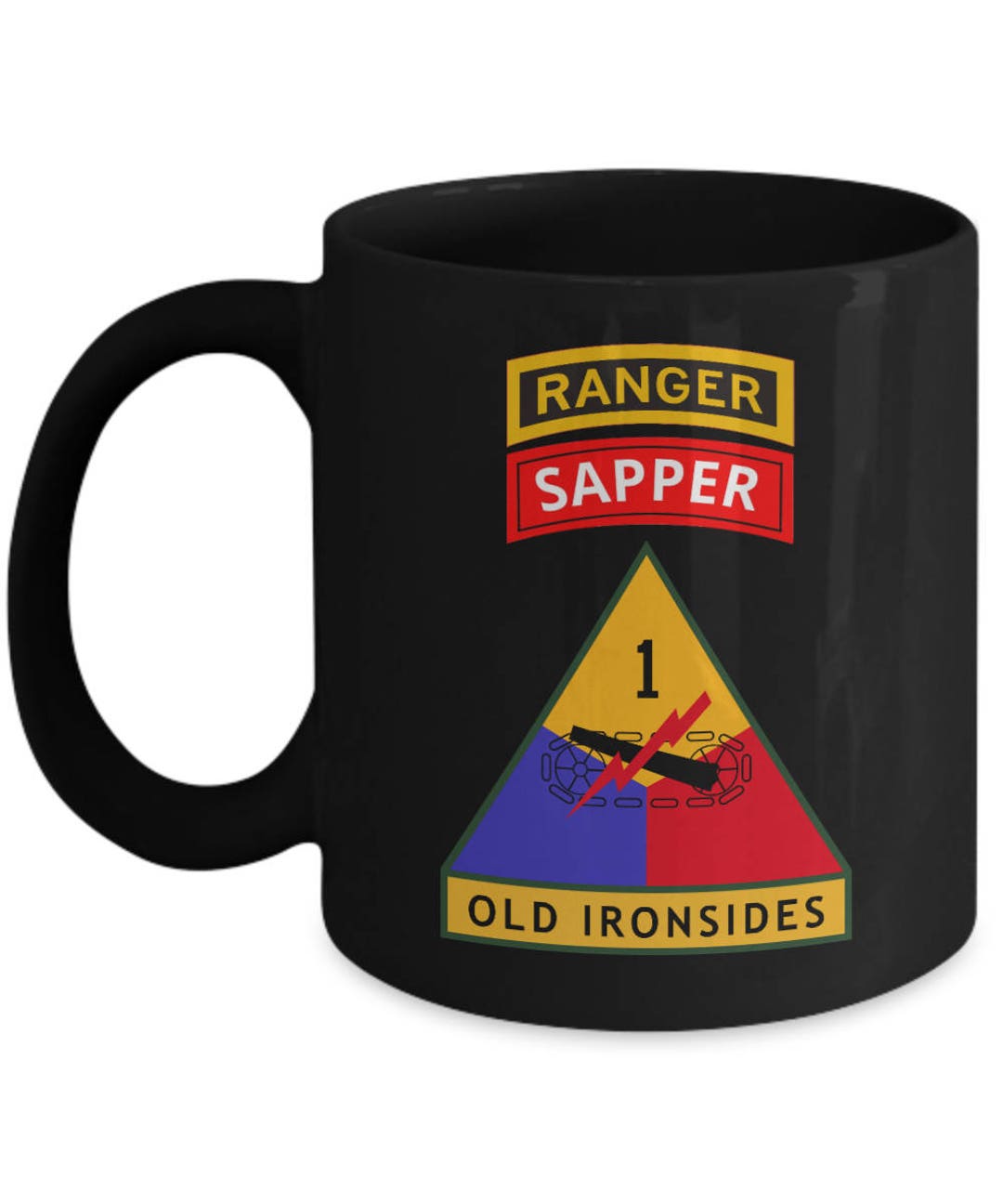 1st Armored Division Ranger Sapper Tab Coffee Mug - 1st AD Ranger ...