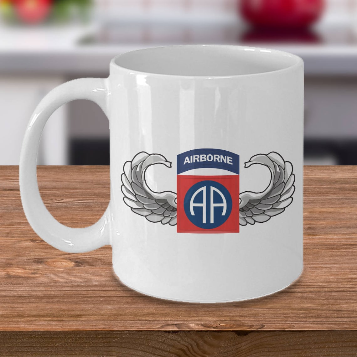 82nd Airborne Coffee Mug Airborne Wings Army Mug Black or - Etsy