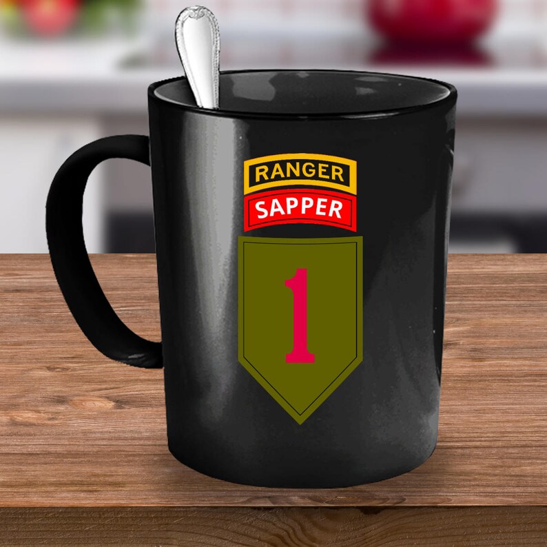 1st Infantry Division Ranger Tab Sapper Tab Coffee Mug 1st - Etsy