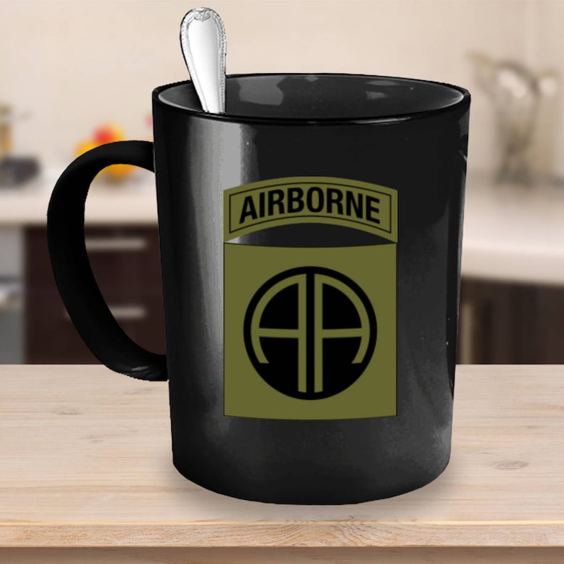 82nd Airborne Coffee Mug Army Coffee Mug Army Gift Black - Etsy