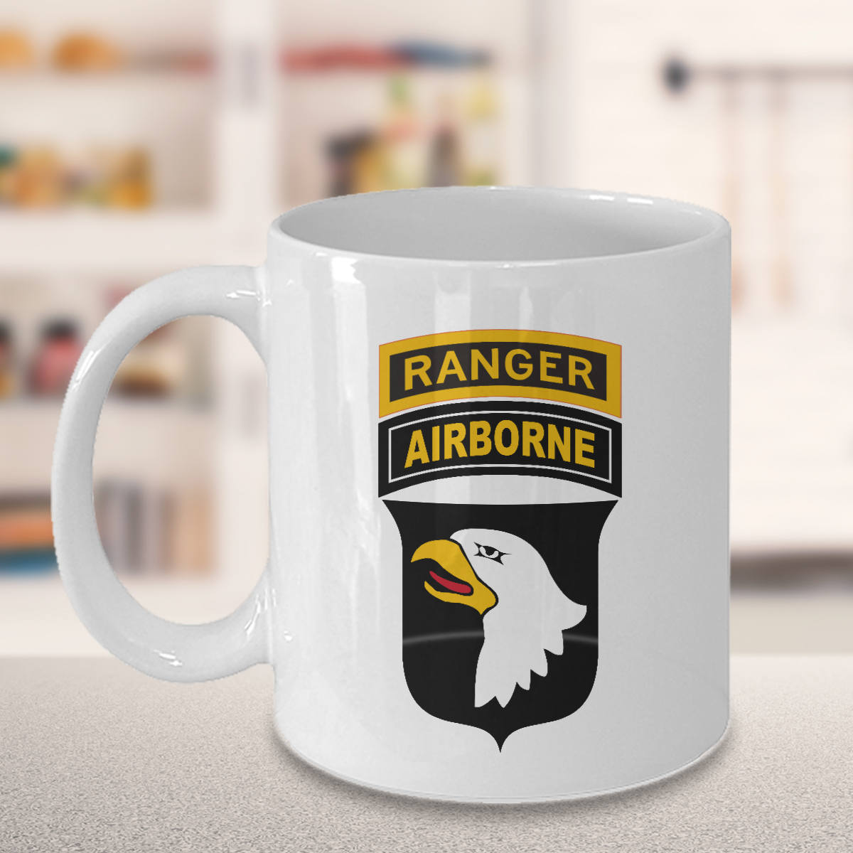 101st Airborne Ranger Tab Coffee Mug - Army Coffee Mug - Etsy