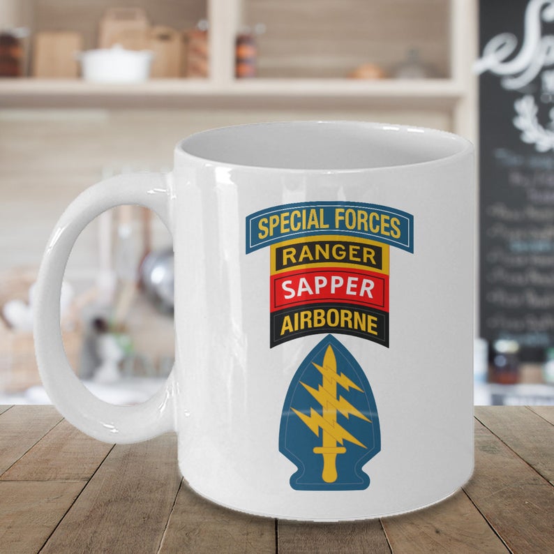 Special Forces Coffee Mug SF Unit Patch Ranger Tab Sapper Tab SF Tab - Etsy
